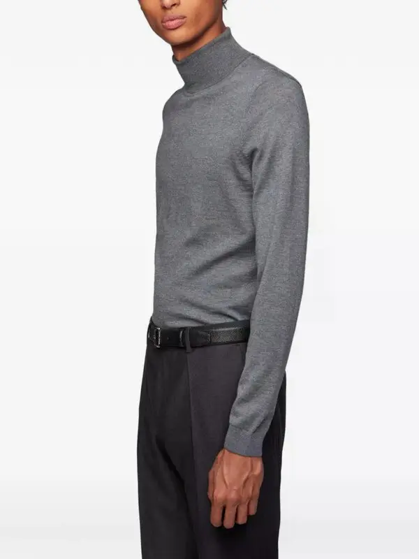 BOSS Roll-neck Wool Sweater