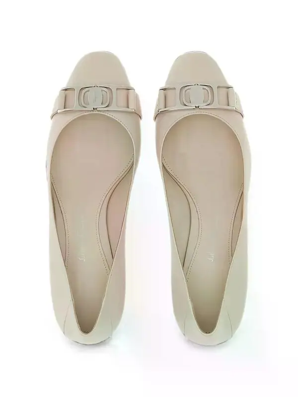 FERRAGAMO Ornament-detail Leather Pumps