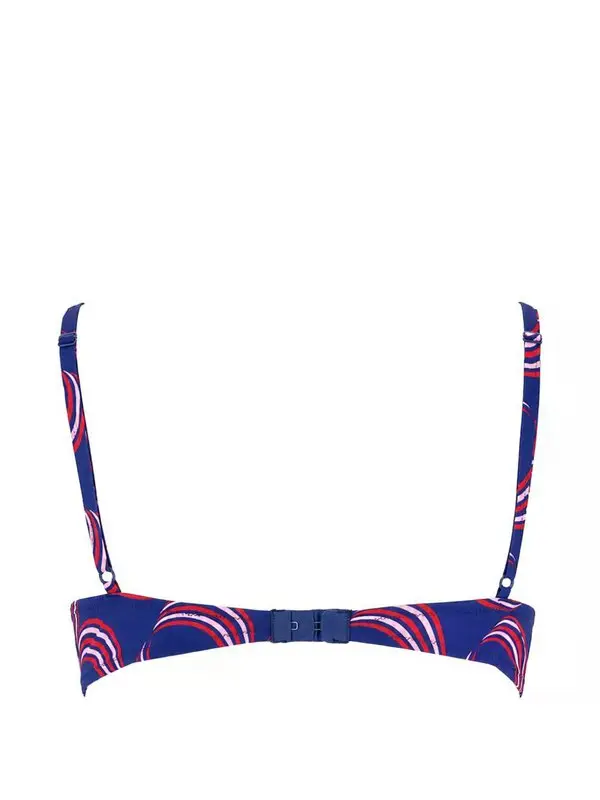 LAURA URBINATI Printed Lace-trim Bra