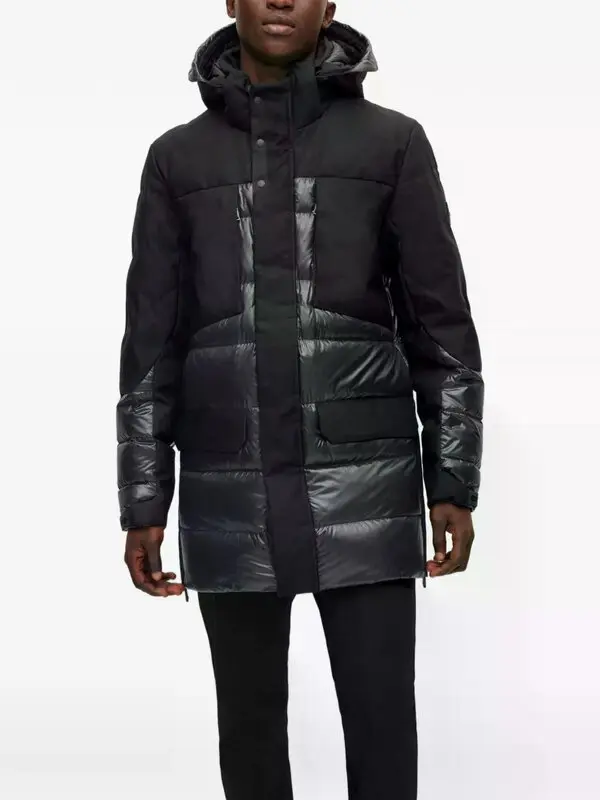 BOSS Hooded Panelled Down Jacket