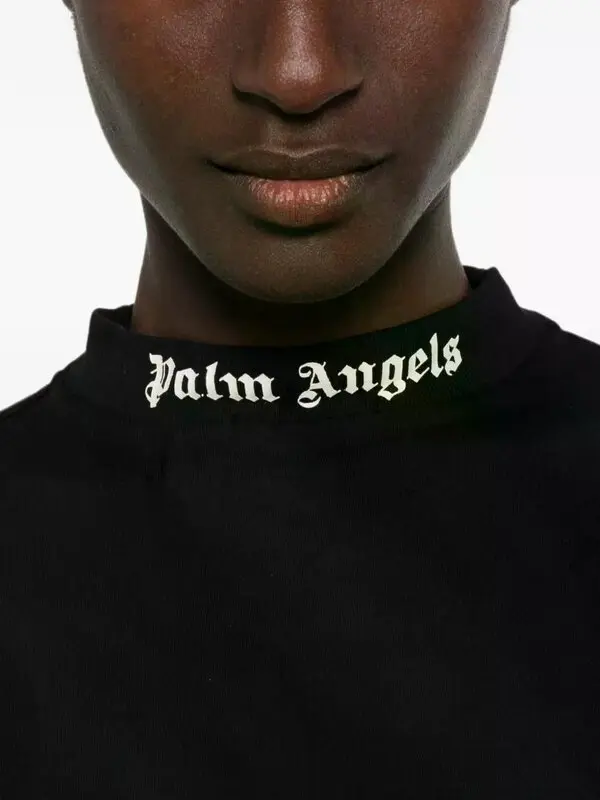 Palm Angels Cropped T-shirt With Logo Detail