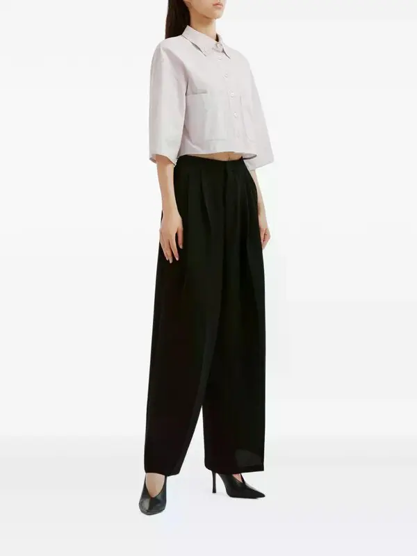 LOW CLASSIC Cropped Button-down Shirt - Pink