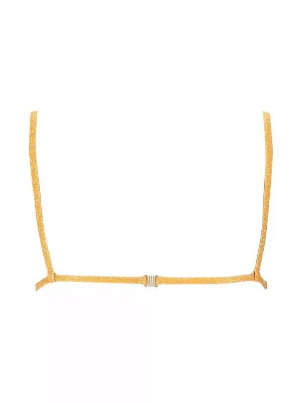 LAURA URBINATI Metallic-effect Triangle Bra