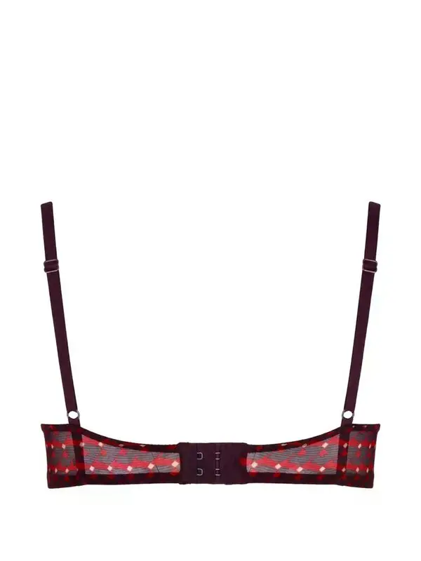 LAURA URBINATI Geometric-print Sheer Bra