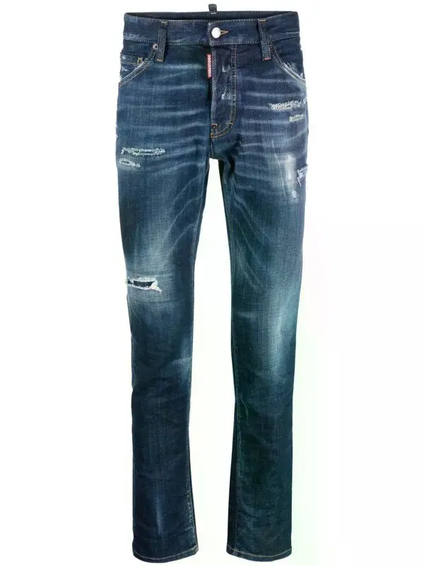 Dsquared2 Distressed Slim-fit Denim Jeans