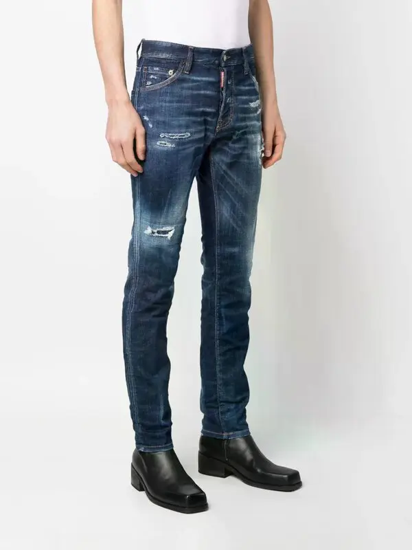 Dsquared2 Distressed Slim-fit Denim Jeans