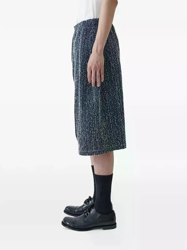 SAGE NATION Box-pleat Denim Shorts