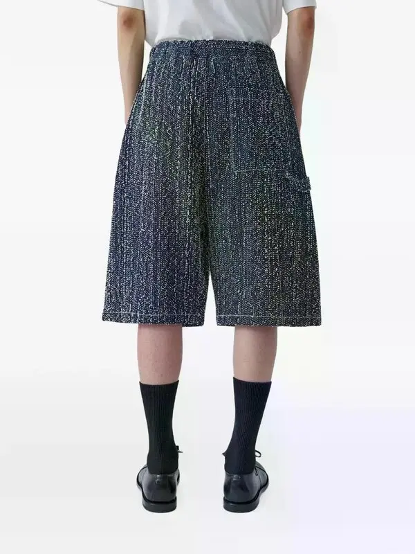 SAGE NATION Box-pleat Denim Shorts