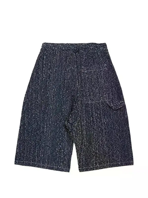 SAGE NATION Box-pleat Denim Shorts
