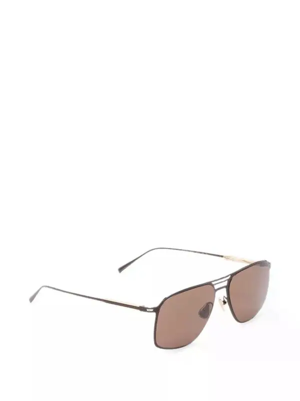 Brunello Cucinelli Rectangular Titanium Sunglasses