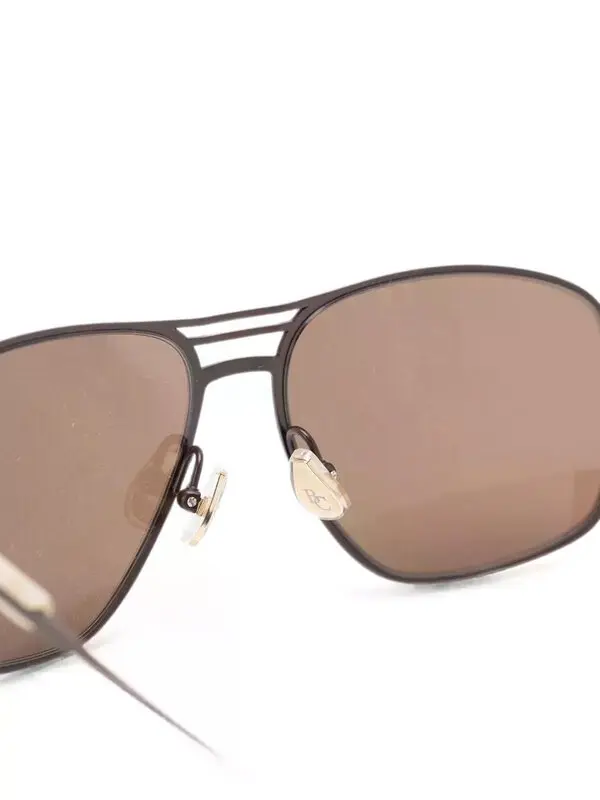 Brunello Cucinelli Rectangular Titanium Sunglasses