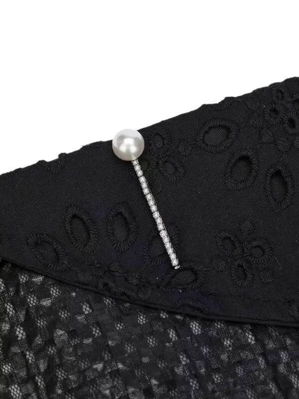 CA4LA Crochet-trim Embroidered Hair Accessory