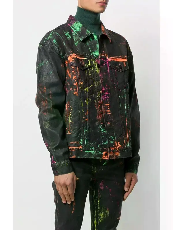 COUNTY OF MILAN Paint Effect Denim Jacket