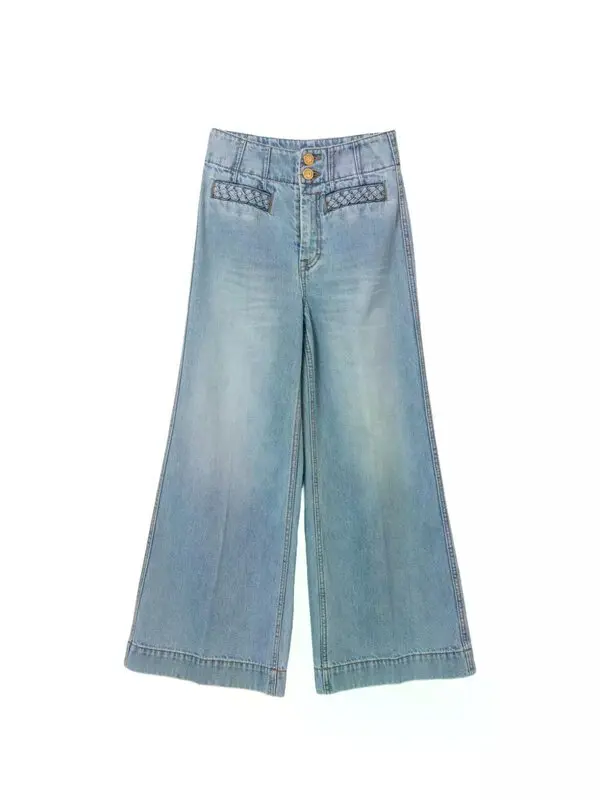 Zimmermann Faded Wide-leg Jeans