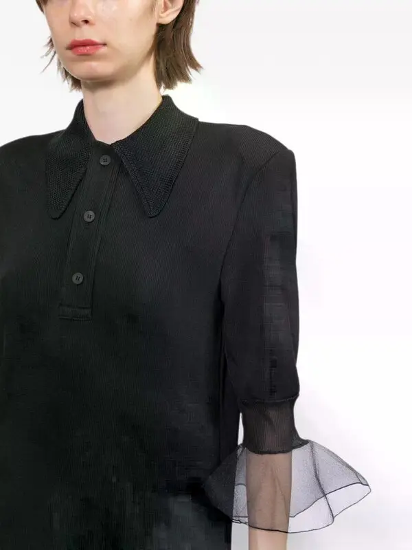 Toga Tulle-trim Polo Shirt