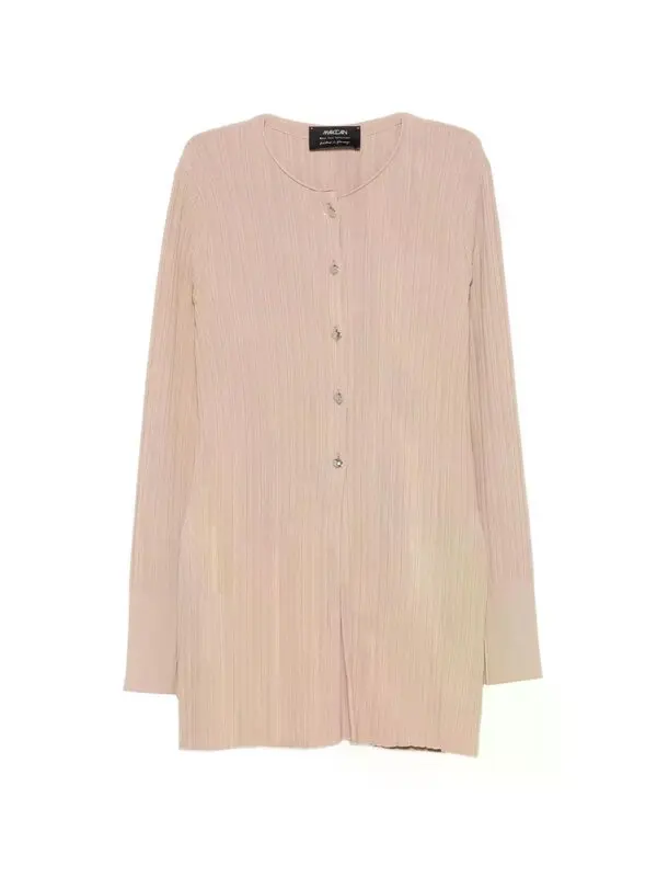 MARCCAIN Button Ribbed Cardigan - Neutrals