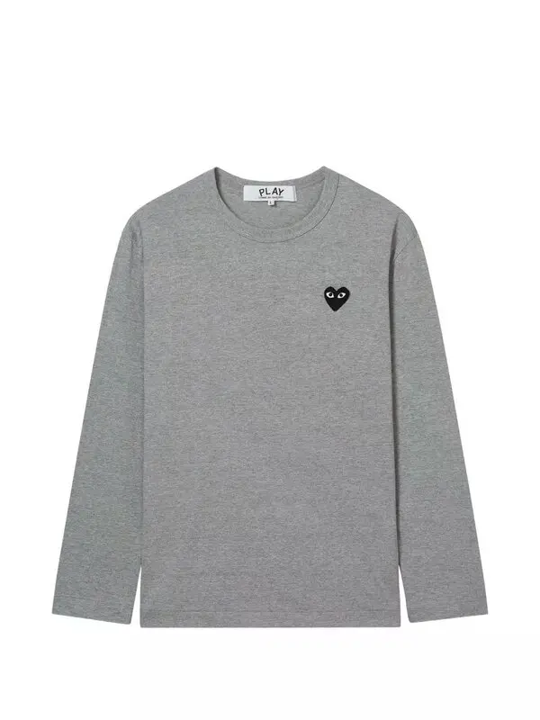 Play Comme Des Garcon Heart-print T-shirt - Grey