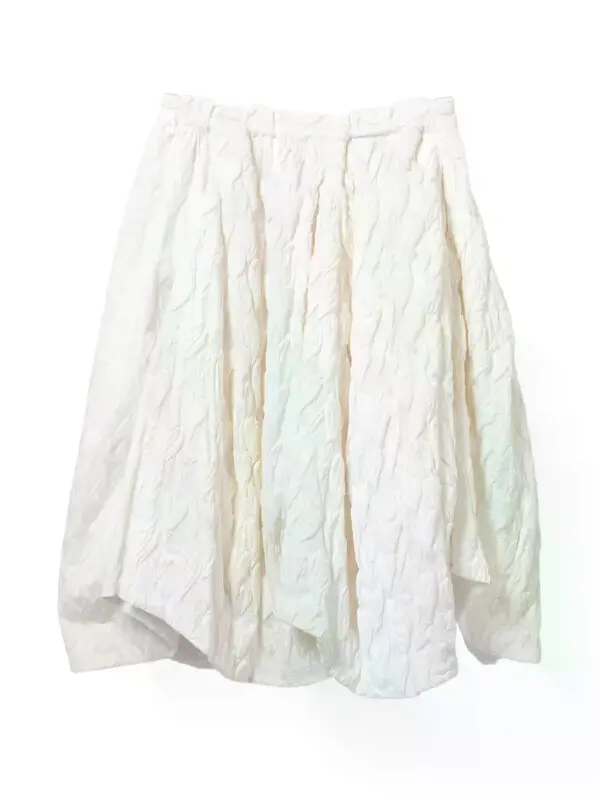 Comme Des Garçons Textured Midi Skirt - White