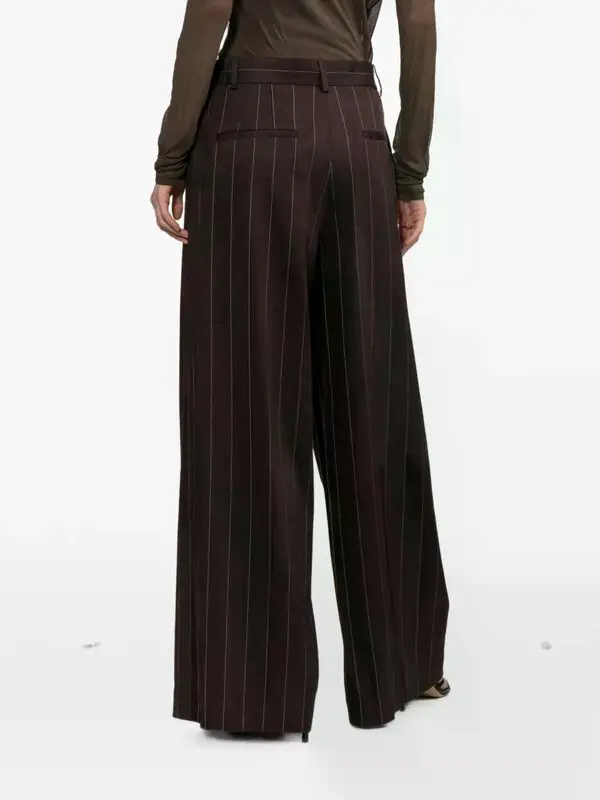 Helmut Lang Pinstripe-pattern Wide-leg Trousers