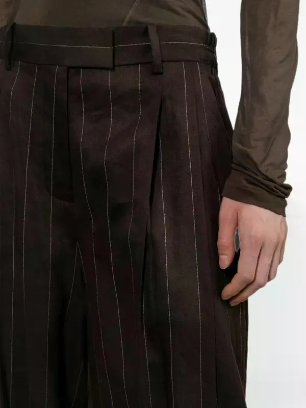 Helmut Lang Pinstripe-pattern Wide-leg Trousers