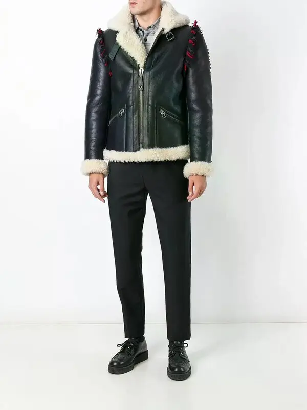 LANVIN Shearling-style Leather Jacket
