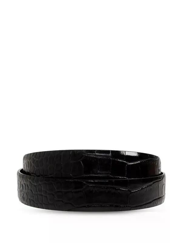 TOM FORD Croc-effect Leather Belt