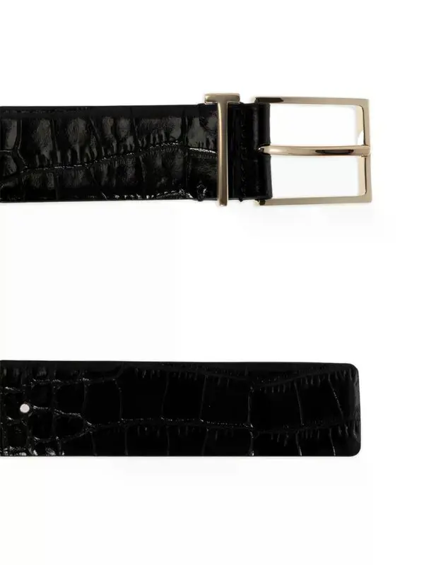 TOM FORD Croc-effect Leather Belt