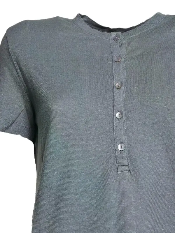 SOLOTRE Button-placket Short-sleeve T-shirt