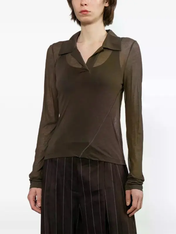 Helmut Lang Layered-design Long-sleeve Top