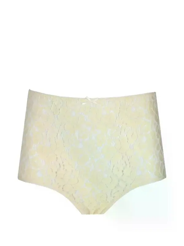 LAURA URBINATI Lace-panel Bow-detail Culottes - Neutrals