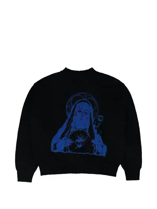 DENIM TEARS Mary Graphic-intarsia Sweater