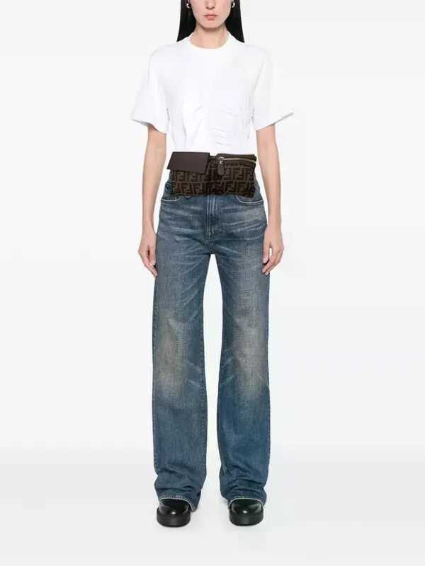 Fendi Zucca Canvas Double Pocket Belt Bag