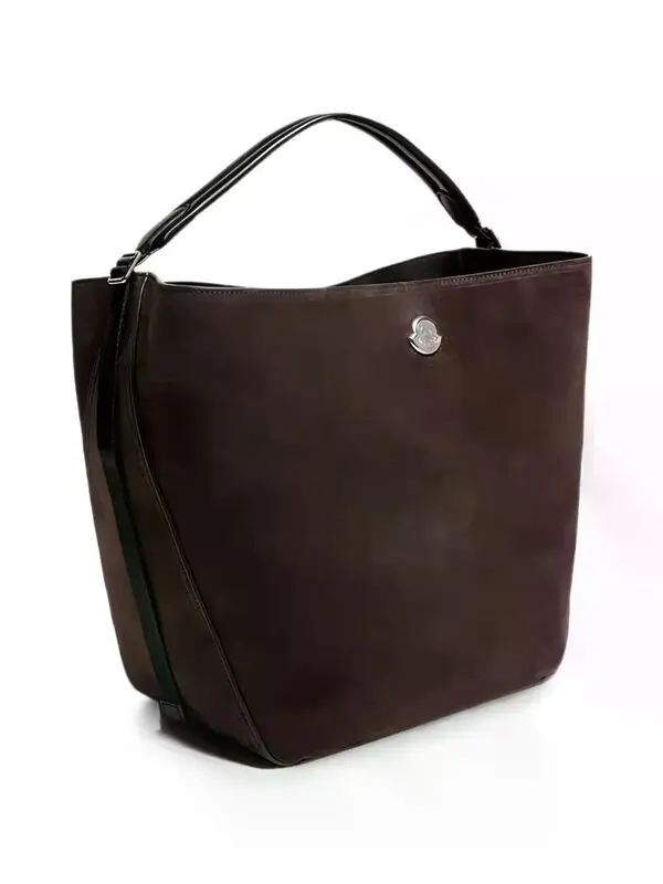 Moncler Carlo Suede Shoulder Bag