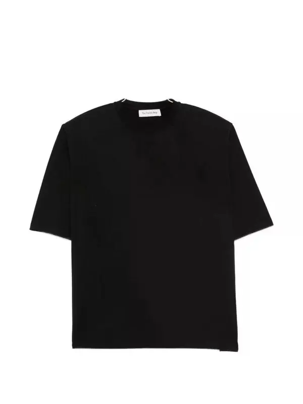 THE FRANKIE SHOP Anira Padded-shoulder Side-slit T-shirt - Black