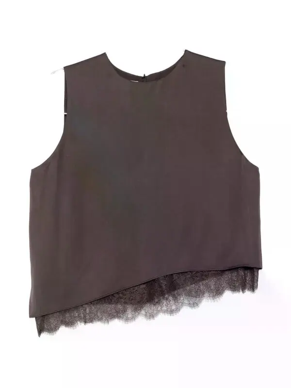 Vince Lace-trim Sleeveless Blouse