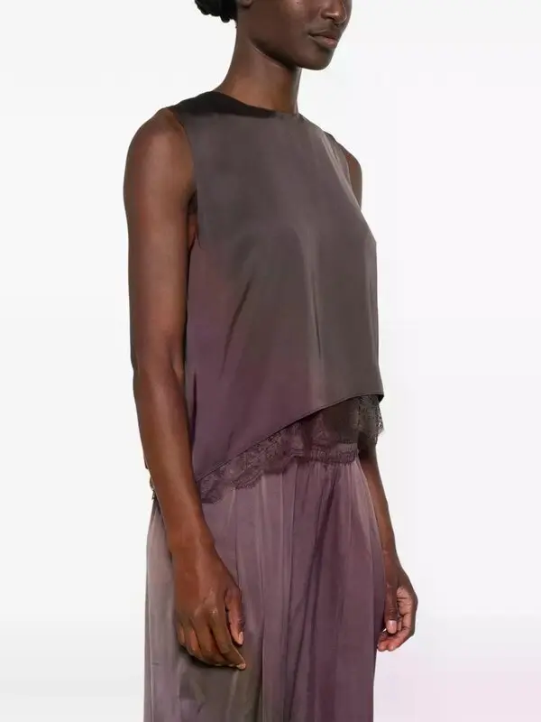 Vince Lace-trim Sleeveless Blouse