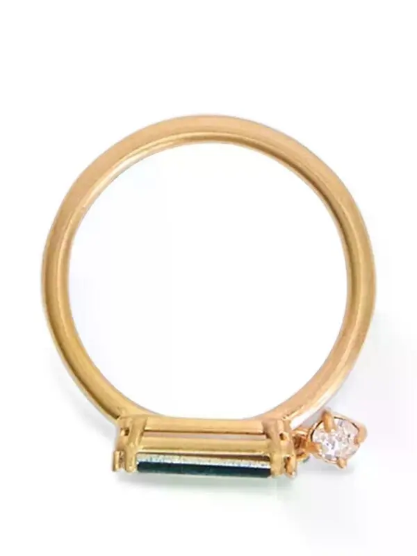 JIL SANDER Crystal-embellished Logo-engraved Ring