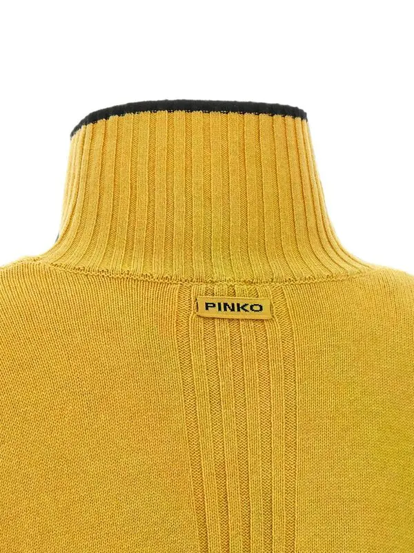 Pinko Ribbed-knit Roll-neck Sweater