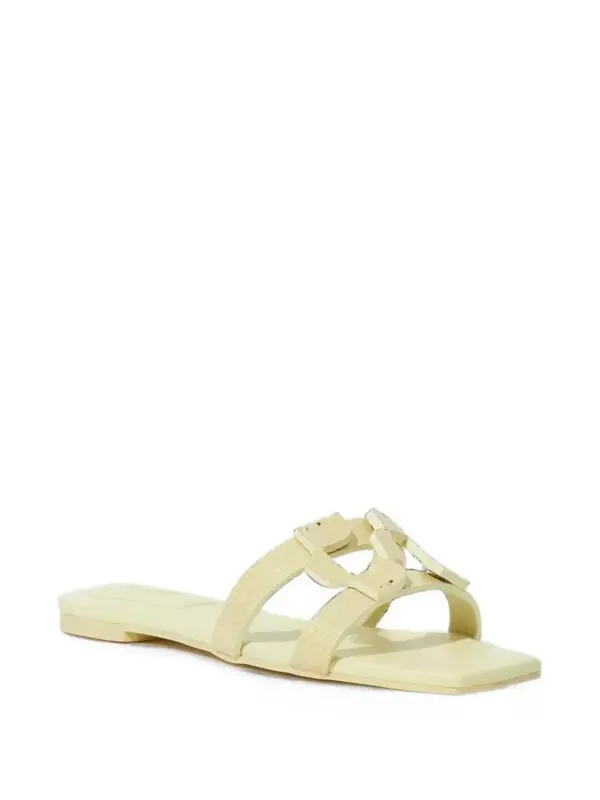 Simkhai Monogram Snake-embossed Sandals