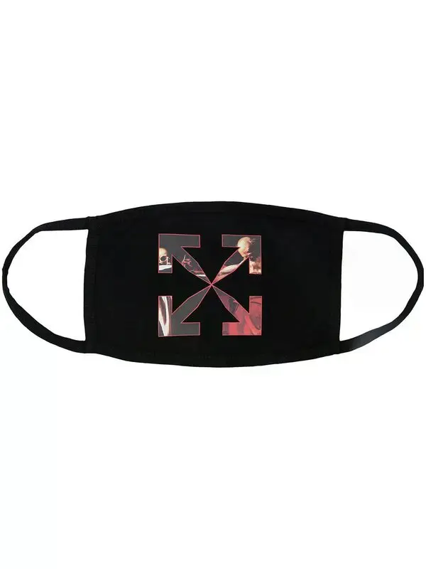 Off-White Caravaggio Arrow Print Face Mask - Black