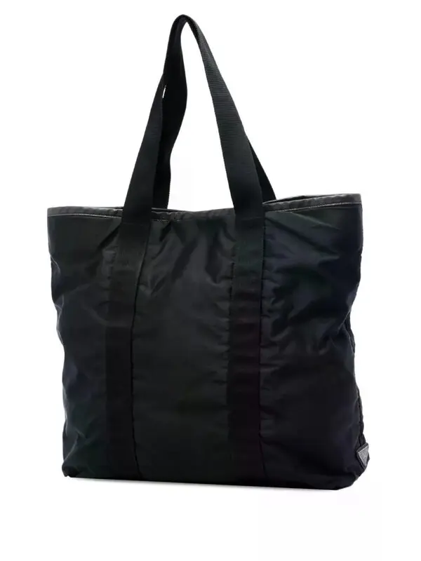 Prada Saffiano Trimmed Tessuto Tote Bag