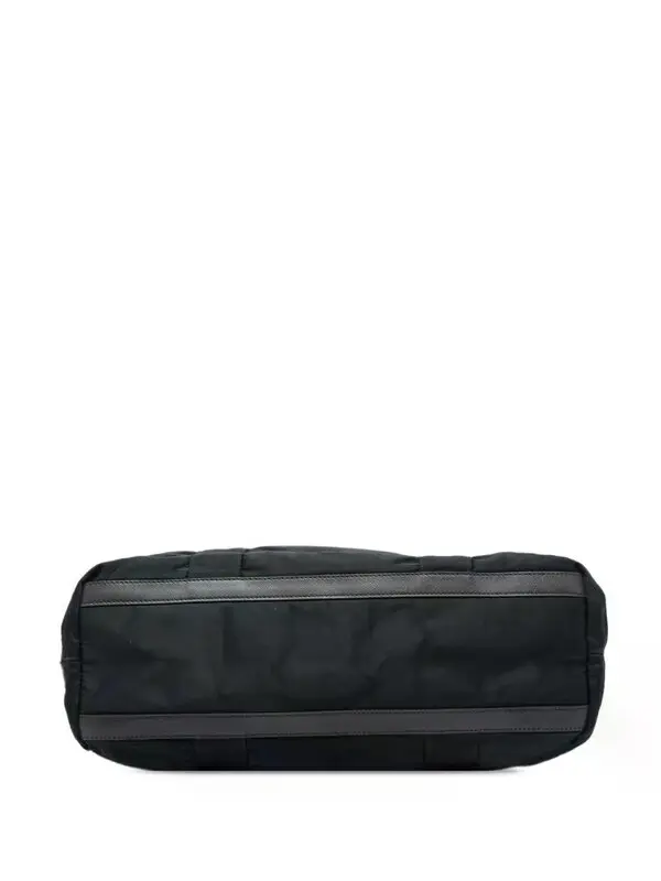 Prada Saffiano Trimmed Tessuto Tote Bag