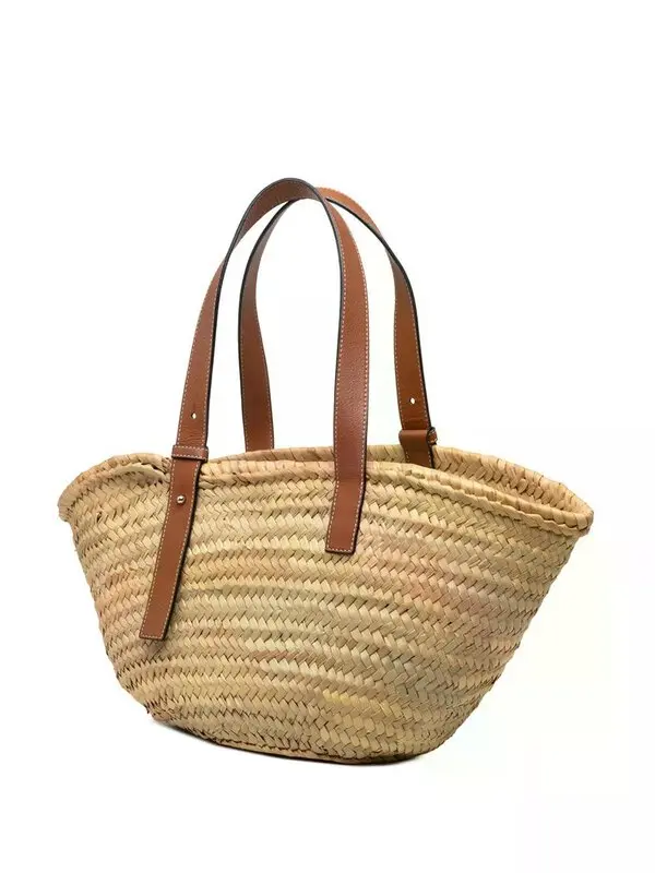 Loewe 2020 Medium Raffia Anagram Basket Tote Bag