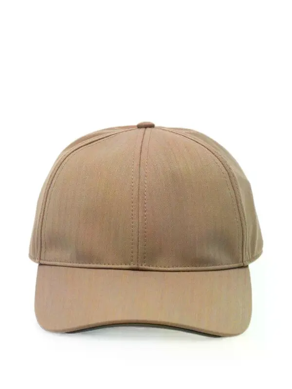 Sease Herringbone Baseball Cap - Brown
