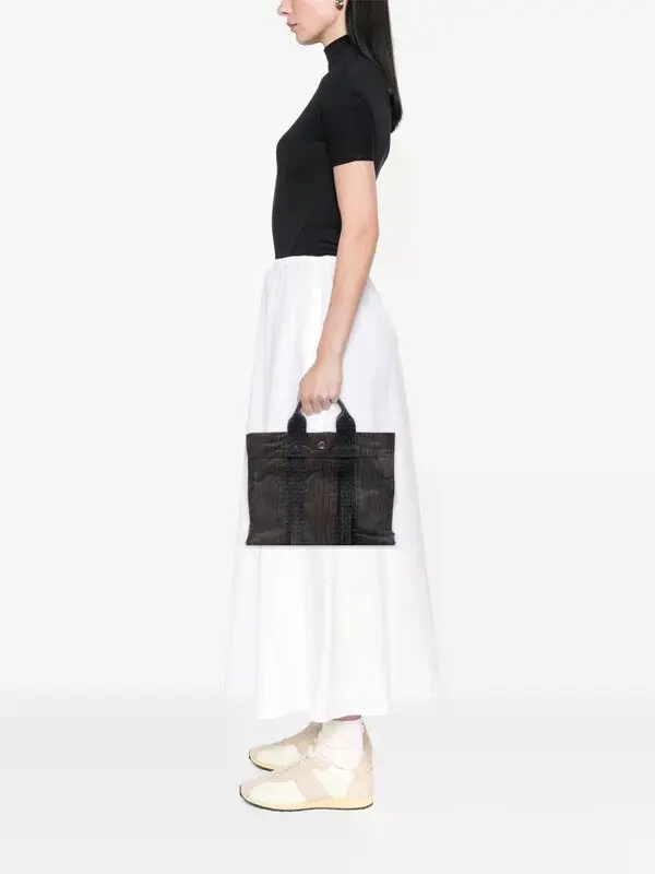 Hermès 20th Century Canvas Herline Pm Tote Bag - Grey