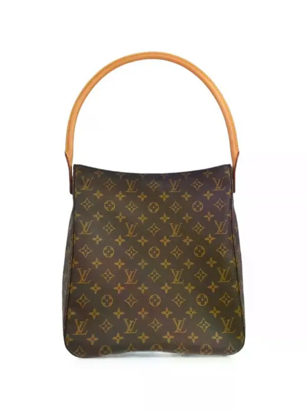 LOUIS VUITTON 2001 Looping Monogram Shoulder Bag - Brown
