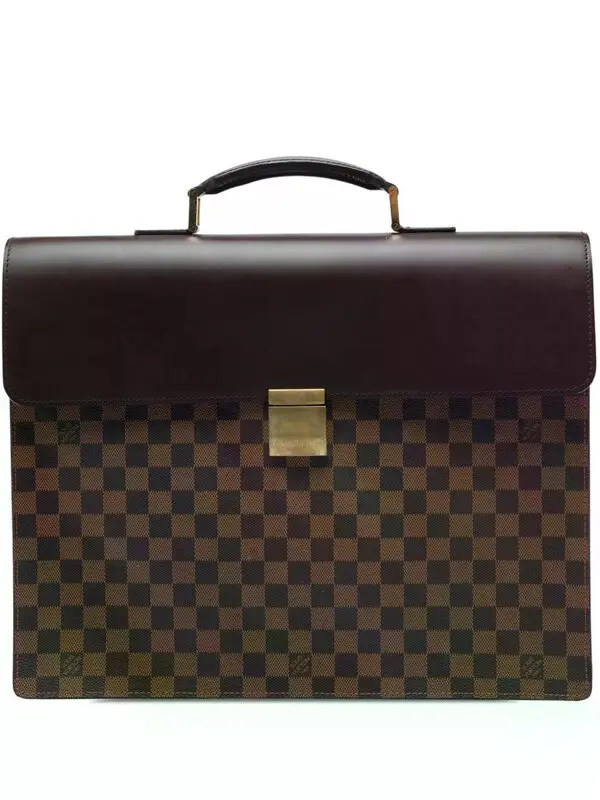 LOUIS VUITTON Damier Ebene Altona Gm Business Bag - Brown