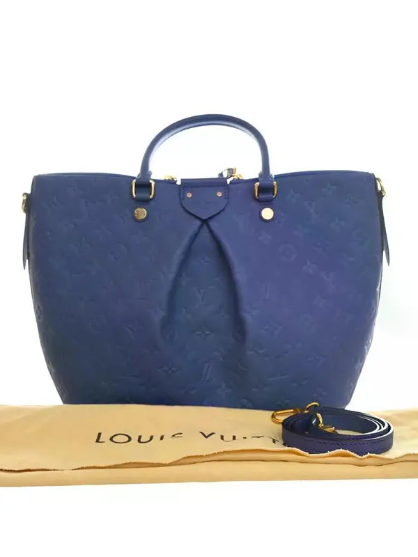 LOUIS VUITTON Monogram Empreinte Mazarine Mm Satchel - Blue