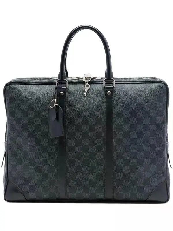 LOUIS VUITTON 2017 Damier Graphite Porte Documents Voyage Pm Business Bag