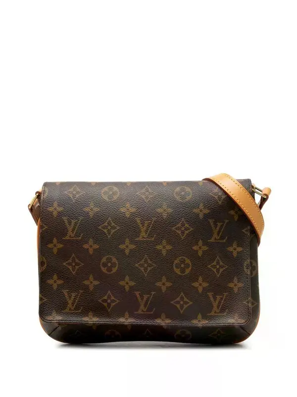 LOUIS VUITTON 1999 Monogram Musette Tango Short Strap Shoulder Bag - Brown